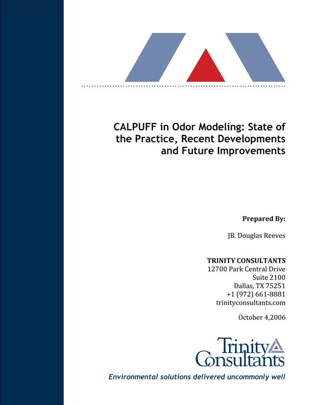 CALPUFF in Odor Modeling: State of the Practice, Recent Developments ...