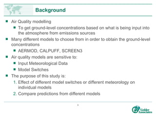 CALPUFF versus AERMOD comparison | PPT