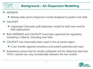 CALPUFF versus AERMOD comparison | PPT