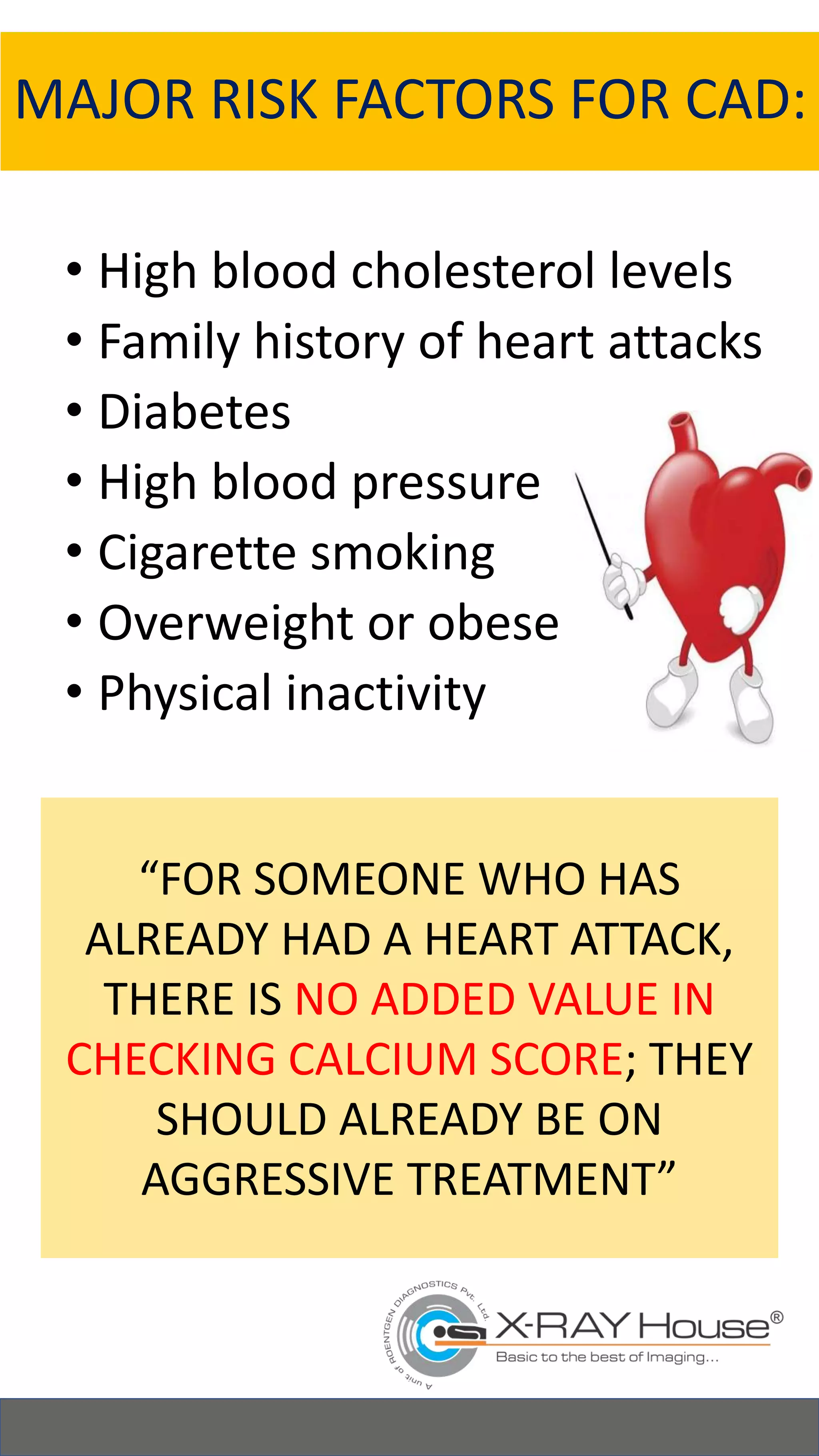 Role of CT Scan Calcium scoring in Coronary Artery Disease | PPT
