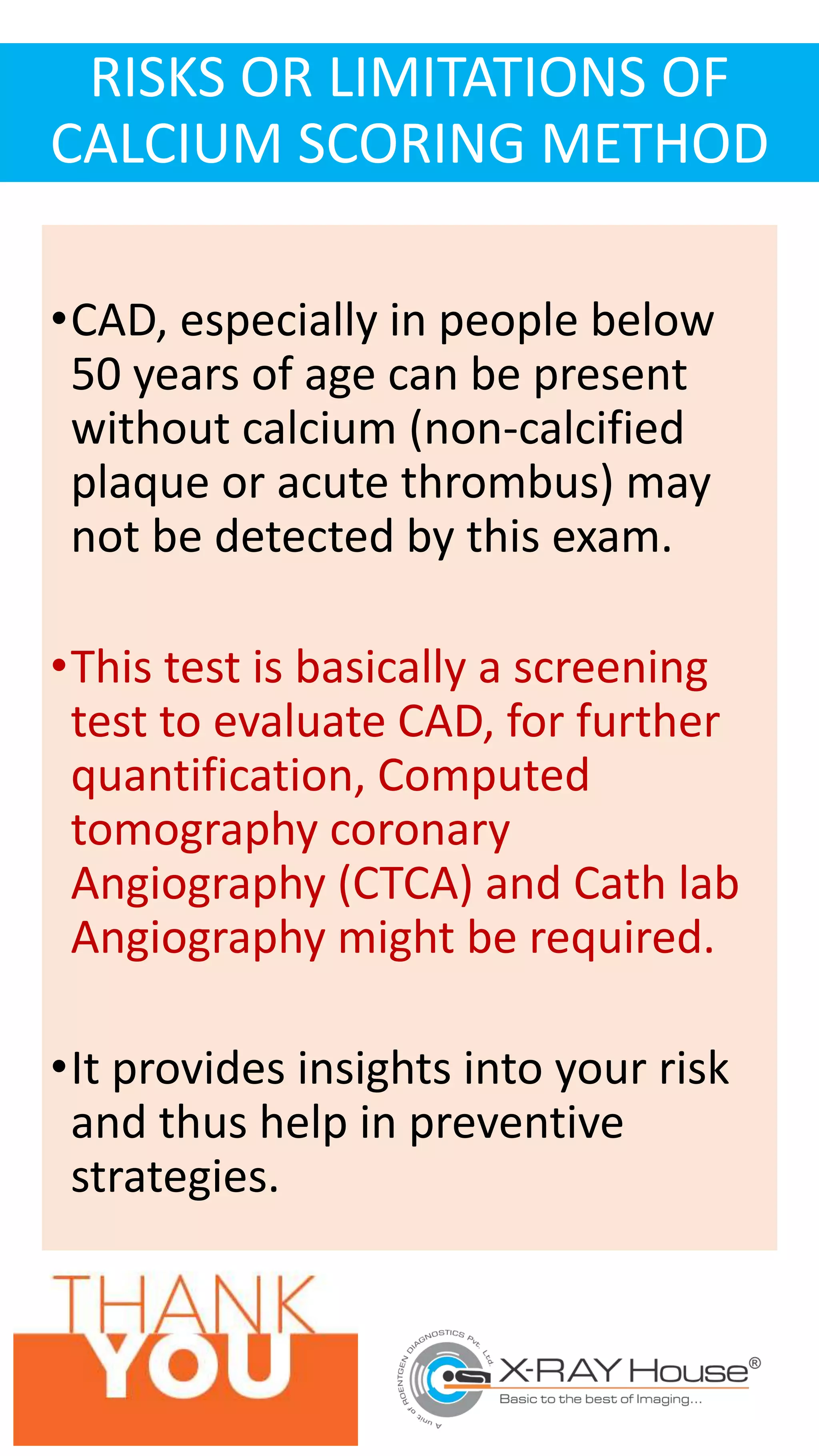 Role of CT Scan Calcium scoring in Coronary Artery Disease | PPT