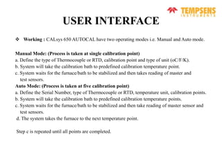Calsys 650 autocal | PPTX