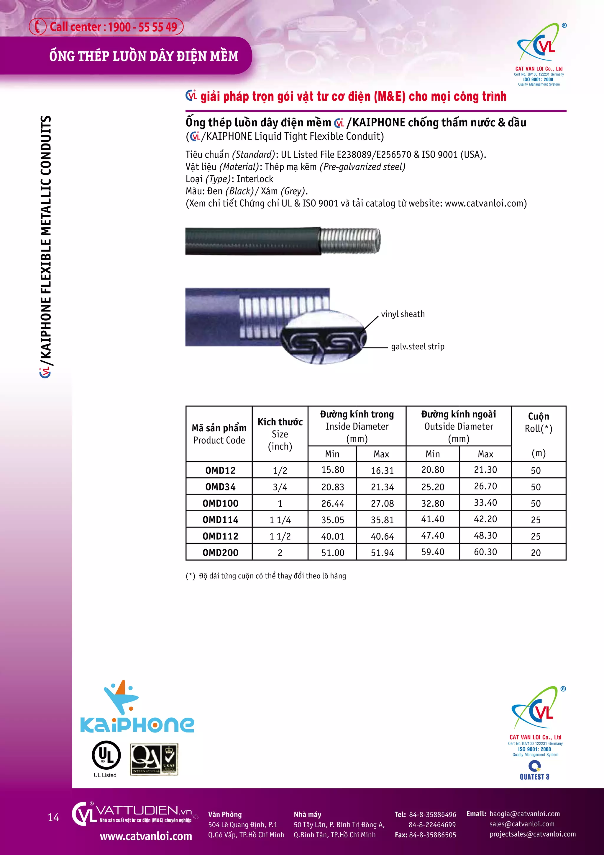 CATALOG ống thép luồn dây điện- steel conduit - ống ruột gà lõi thép ...