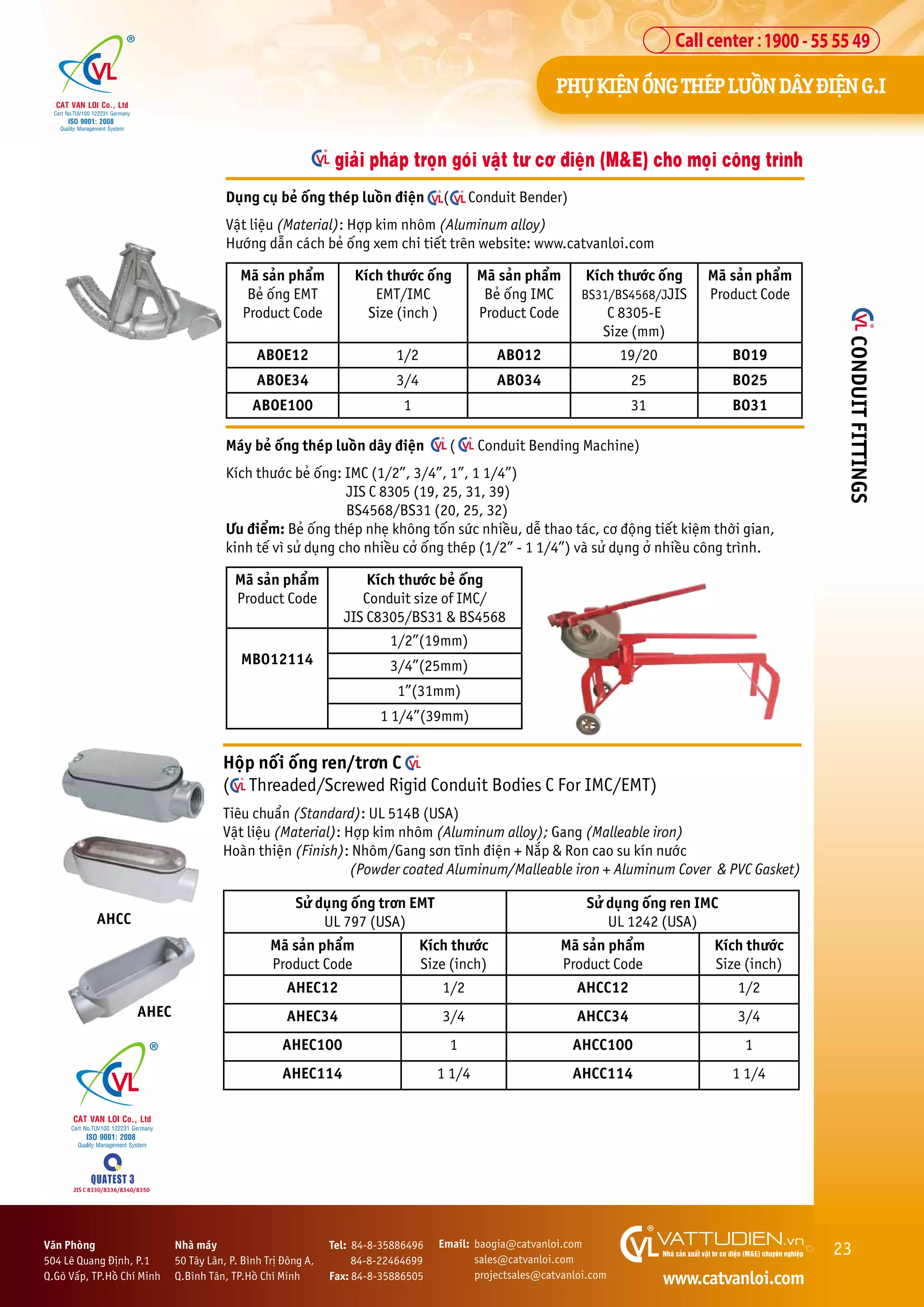 CATALOG ống thép luồn dây điện- steel conduit - ống ruột gà lõi thép ...