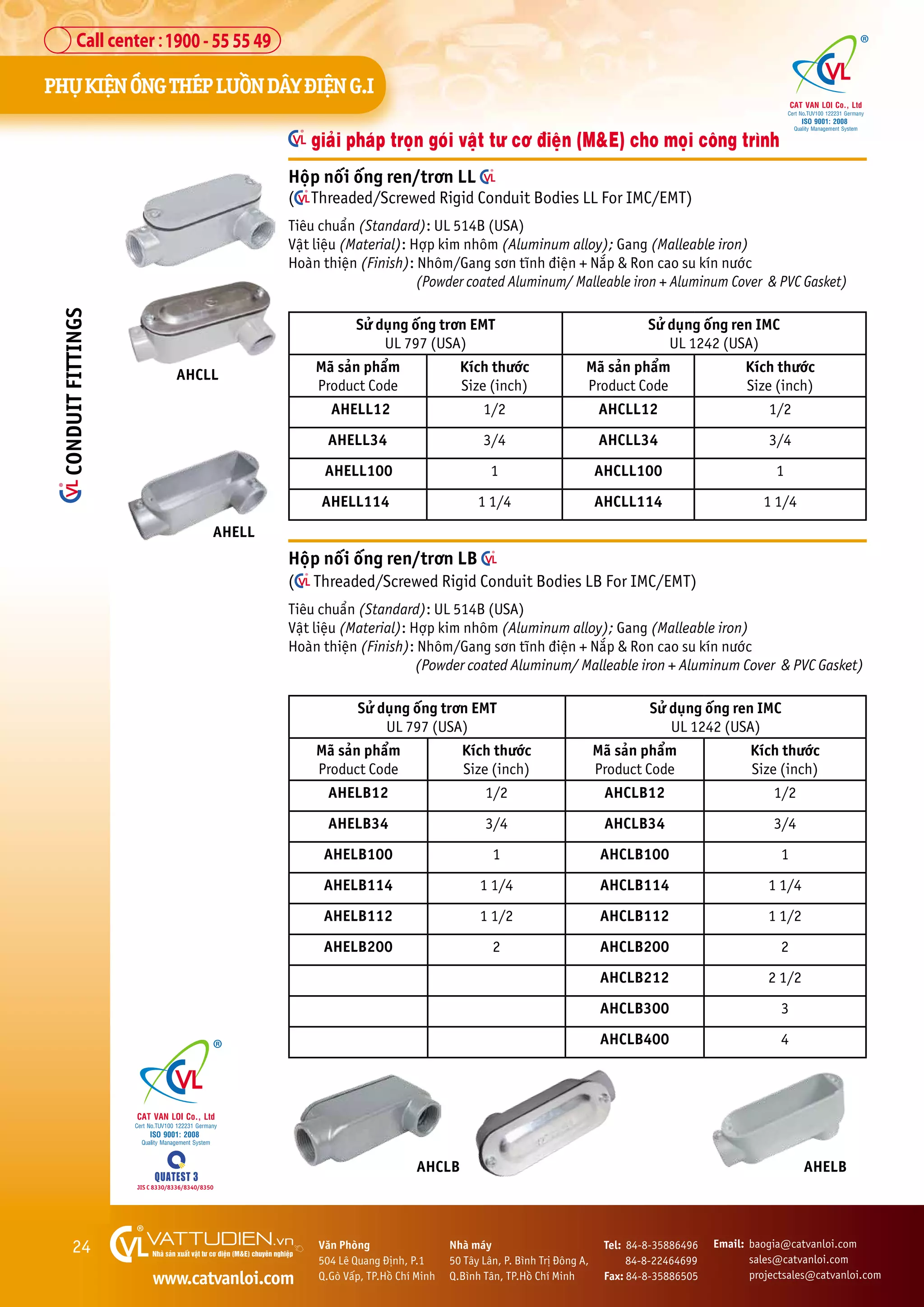 CATALOG ống thép luồn dây điện- steel conduit - ống ruột gà lõi thép - flexible conduit - wire ...