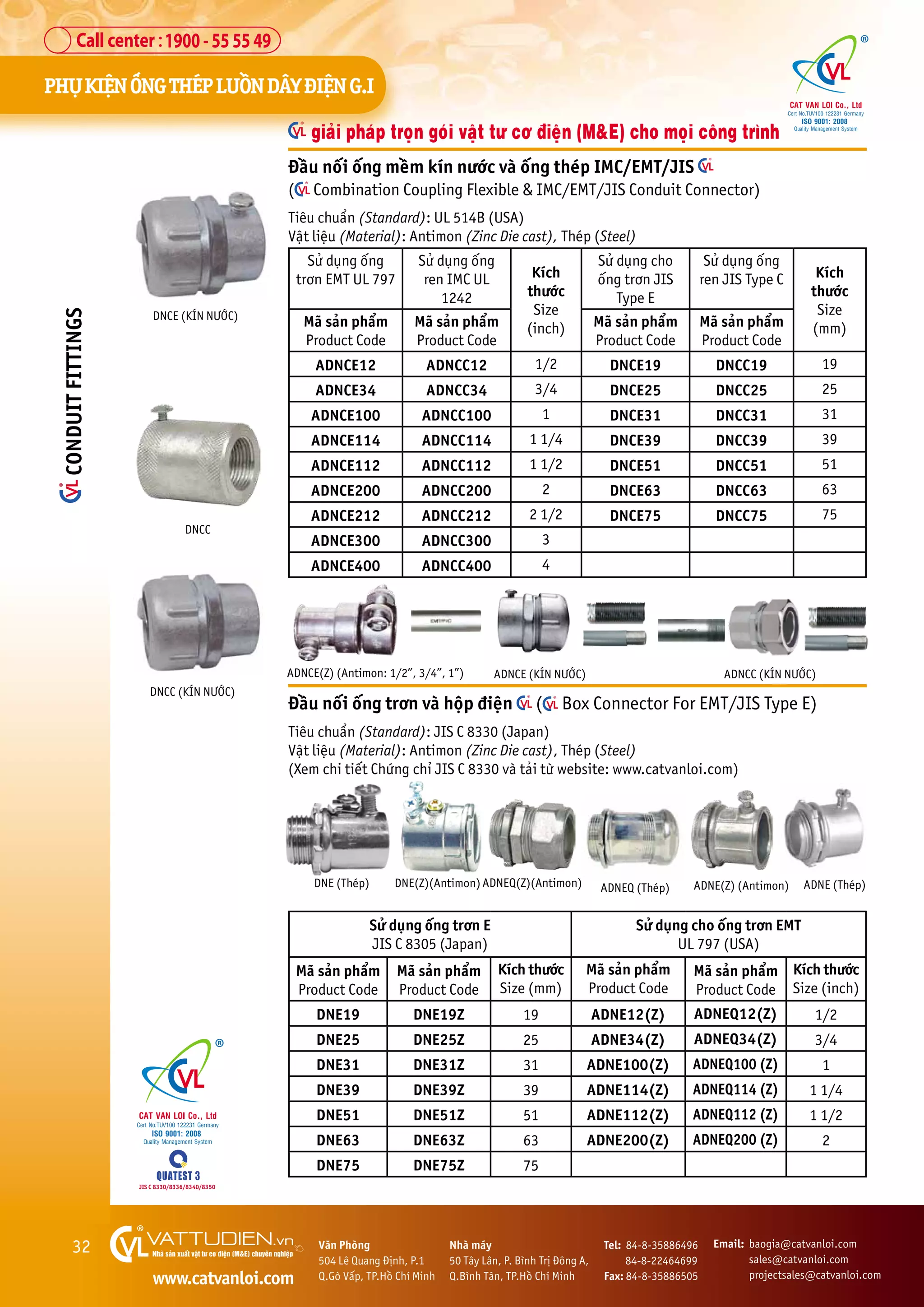 CATALOG ống thép luồn dây điện- steel conduit - ống ruột gà lõi thép - flexible conduit - wire ...