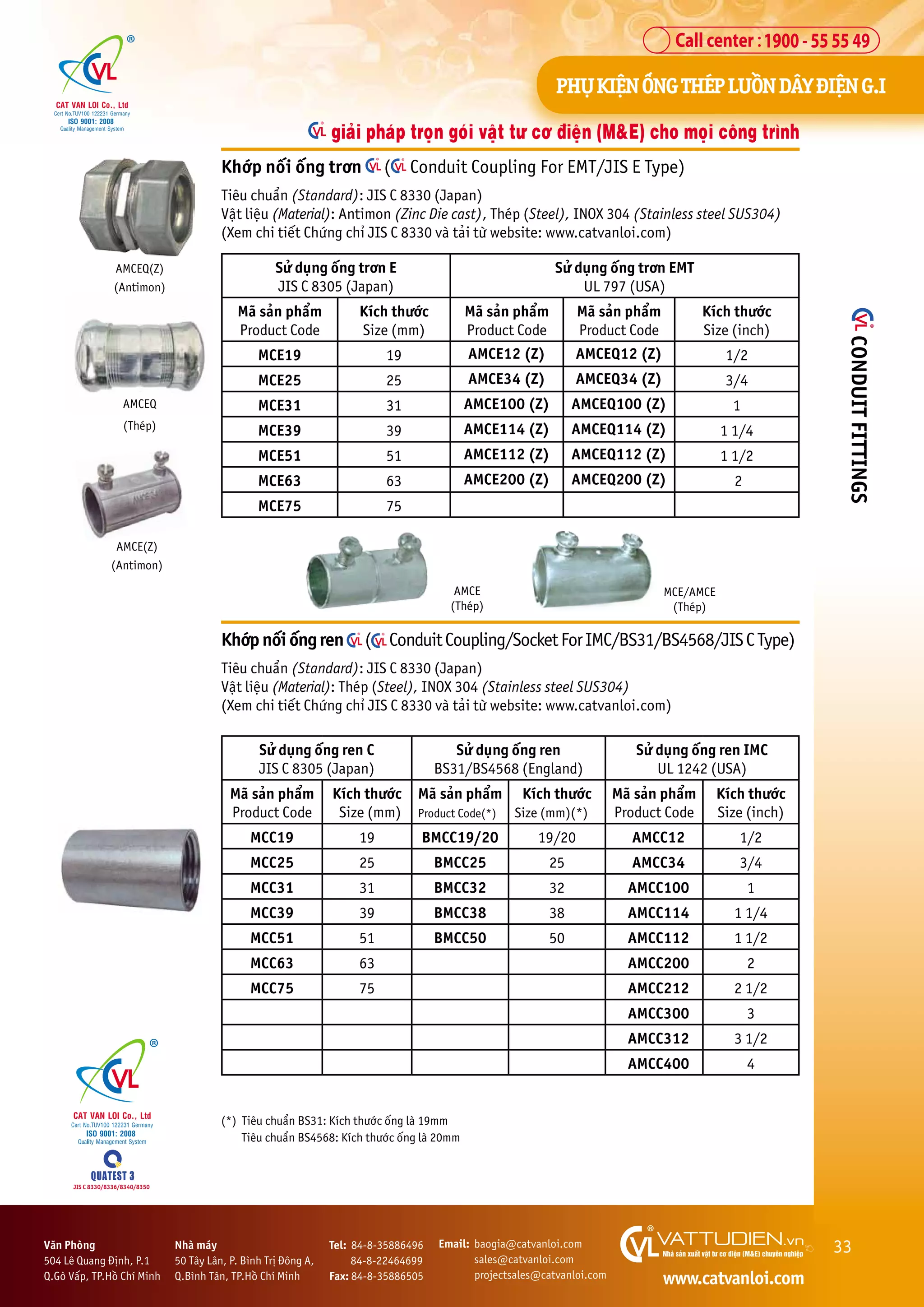CATALOG ống thép luồn dây điện- steel conduit - ống ruột gà lõi thép ...