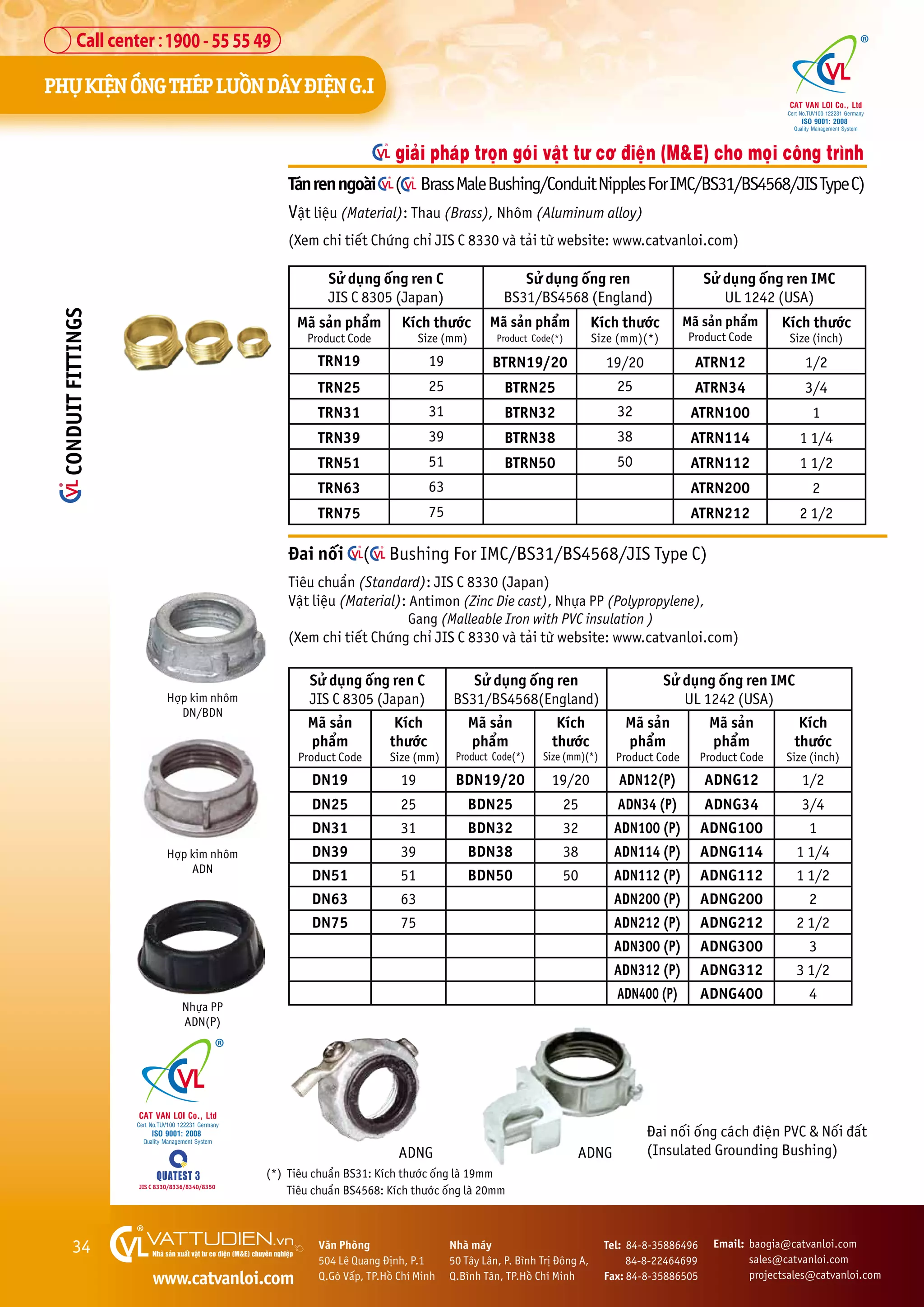 CATALOG ống thép luồn dây điện- steel conduit - ống ruột gà lõi thép - flexible conduit - wire ...