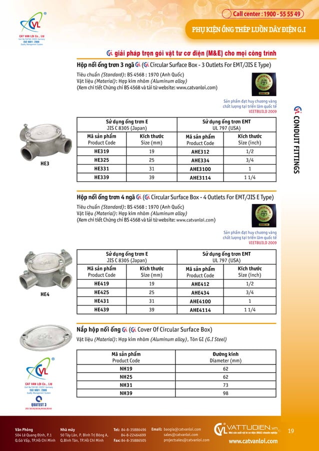 CATALOG ống thép luồn dây điện- steel conduit - ống ruột gà lõi thép ...