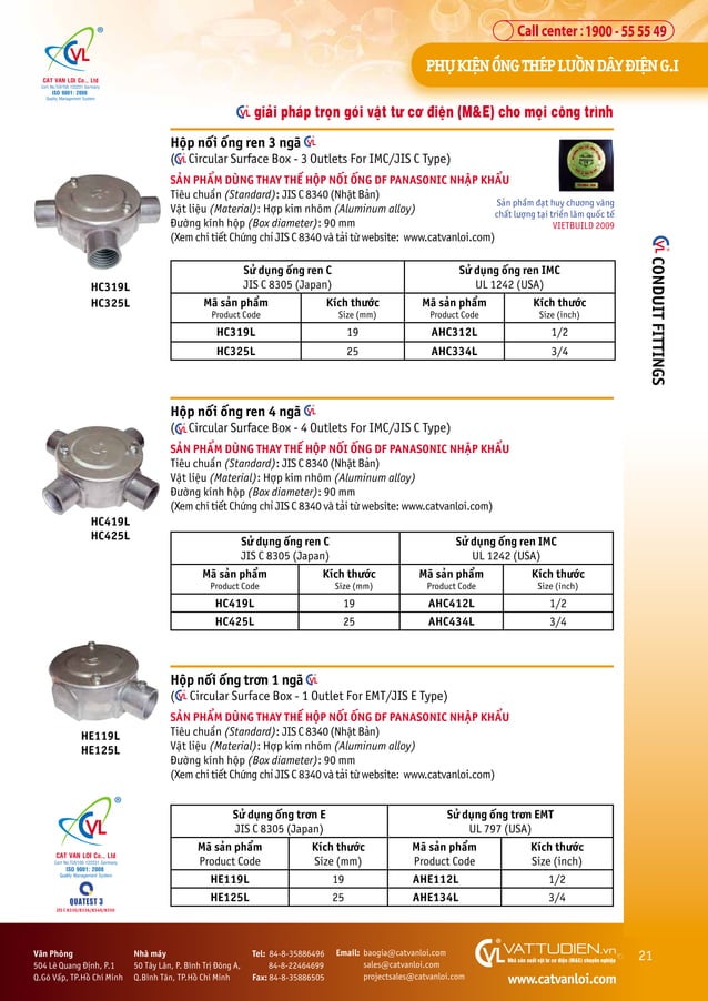 CATALOG ống thép luồn dây điện- steel conduit - ống ruột gà lõi thép ...