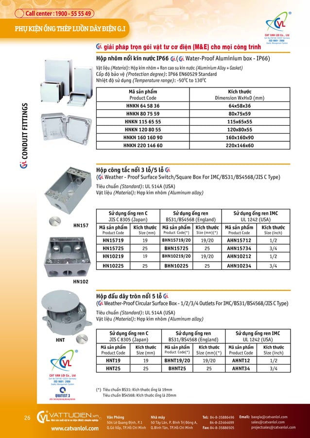 CATALOG ống thép luồn dây điện- steel conduit - ống ruột gà lõi thép ...