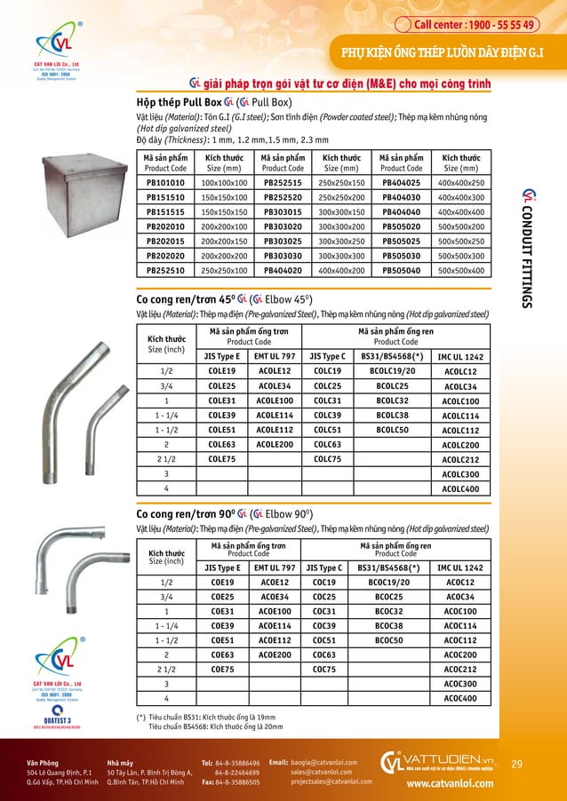 CATALOG ống thép luồn dây điện- steel conduit - ống ruột gà lõi thép ...