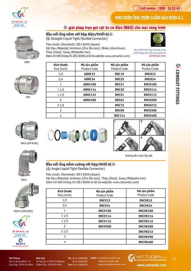 CATALOG ống thép luồn dây điện- steel conduit - ống ruột gà lõi thép ...