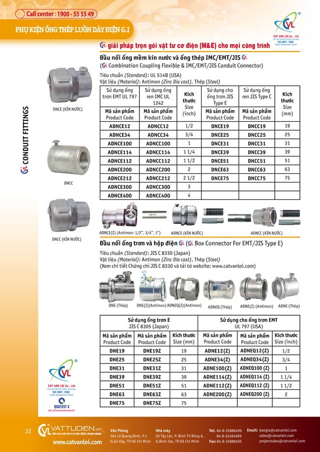 CATALOG ống thép luồn dây điện- steel conduit - ống ruột gà lõi thép ...
