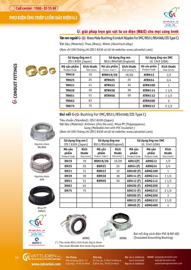 CATALOG ống thép luồn dây điện- steel conduit - ống ruột gà lõi thép ...