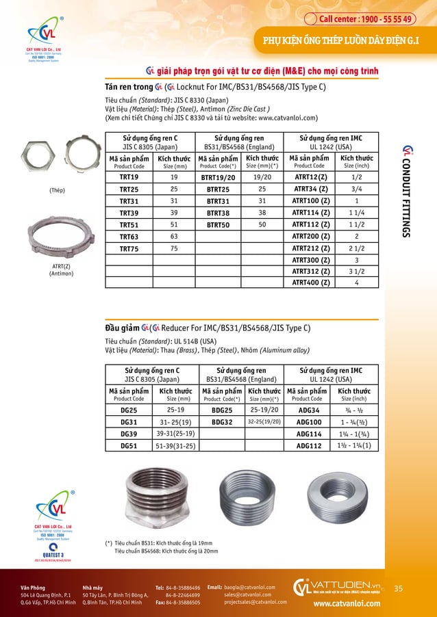 CATALOG ống thép luồn dây điện- steel conduit - ống ruột gà lõi thép ...