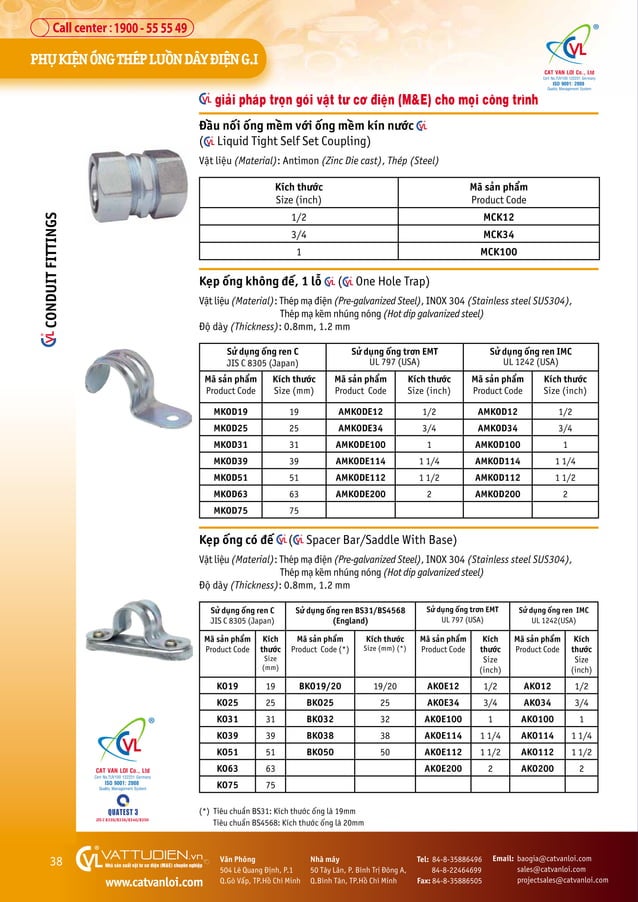 CATALOG ống thép luồn dây điện- steel conduit - ống ruột gà lõi thép ...