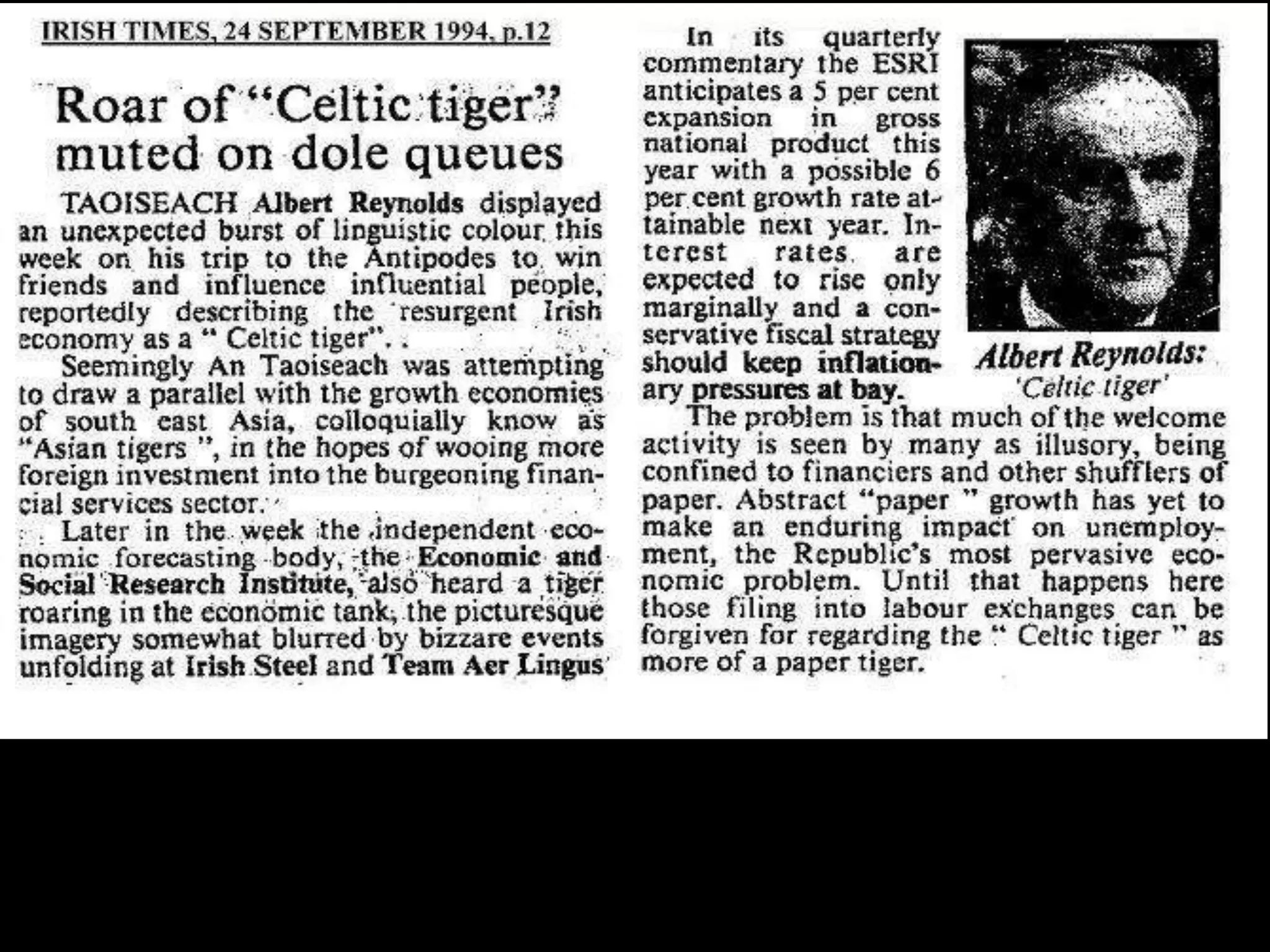 The Rise and Fall of the Irish Celtic Tiger | PPT