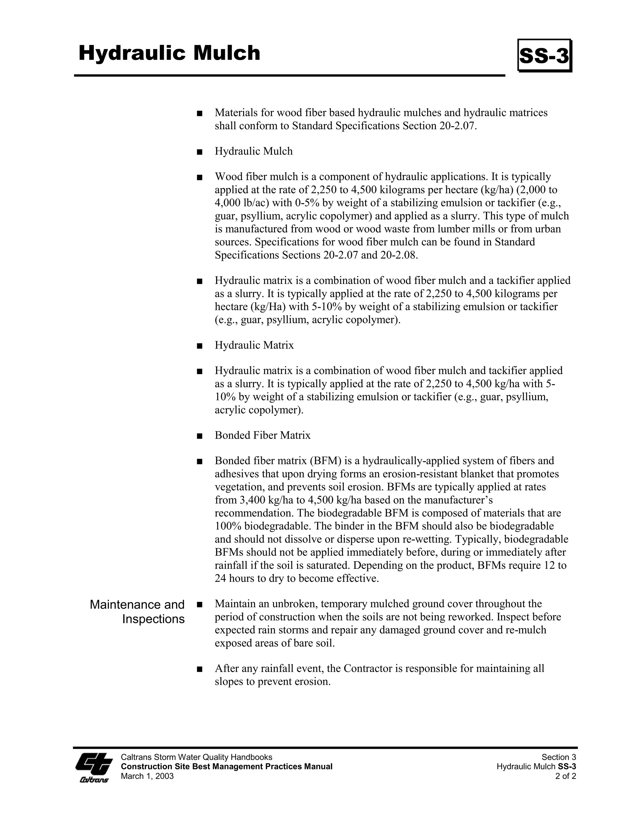 Cal Trans Bmp Handbook | PDF | Civil Engineering Industry | Industries