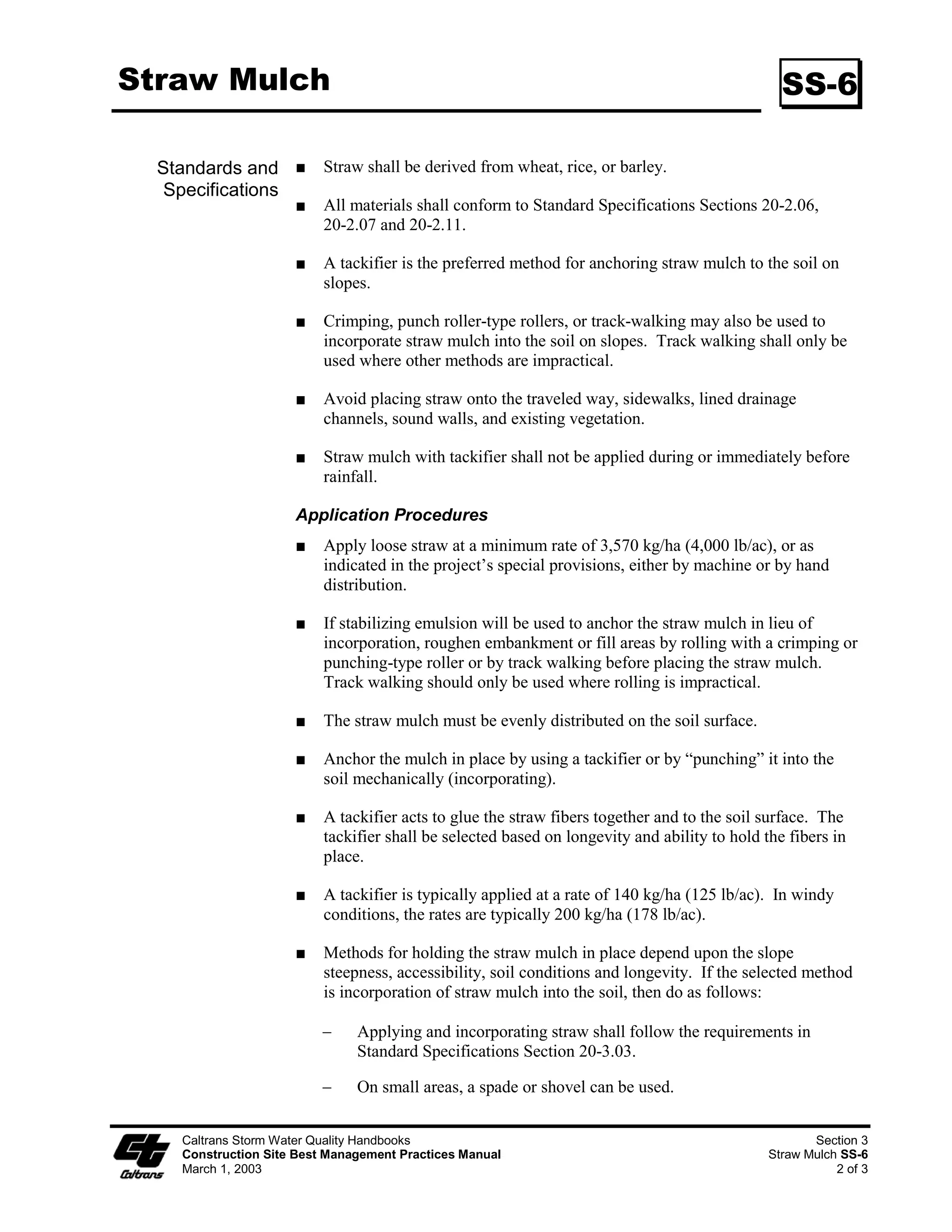 Cal Trans Bmp Handbook | PDF | Civil Engineering Industry | Industries