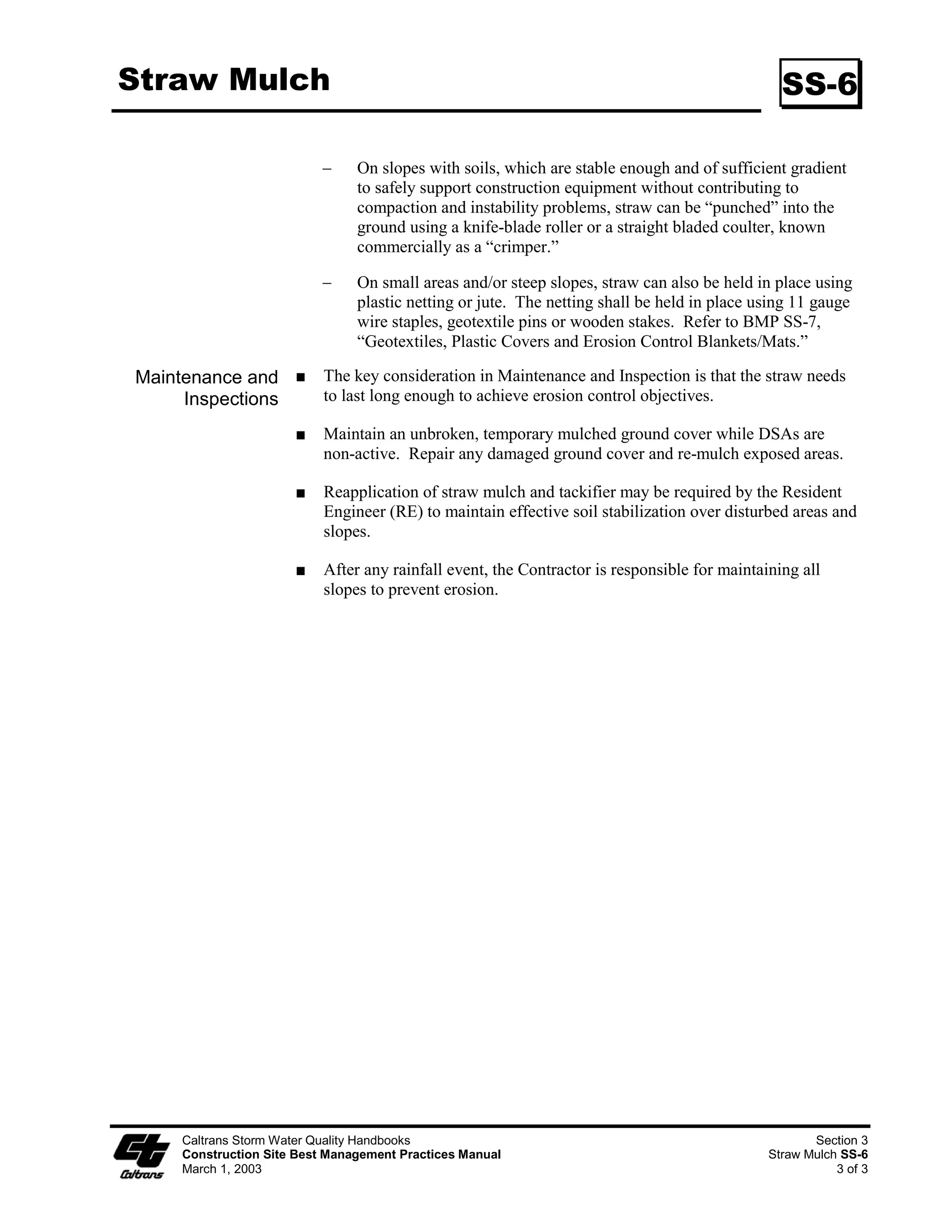 Cal Trans Bmp Handbook | PDF | Civil Engineering Industry | Industries