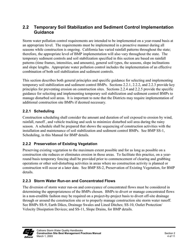 Cal Trans Bmp Handbook | PDF | Civil Engineering Industry | Industries