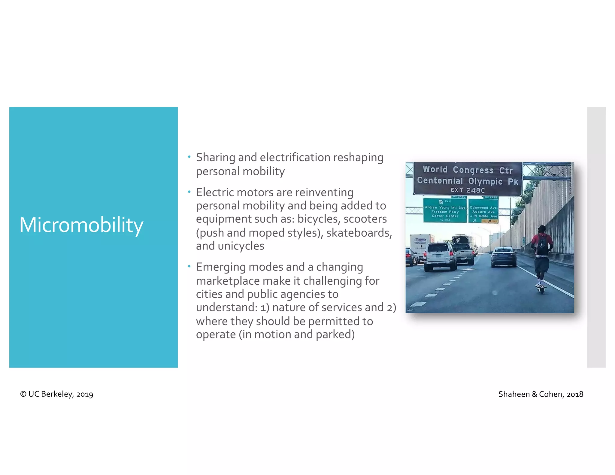 Shared Mobility and Micromobility Today | PPT