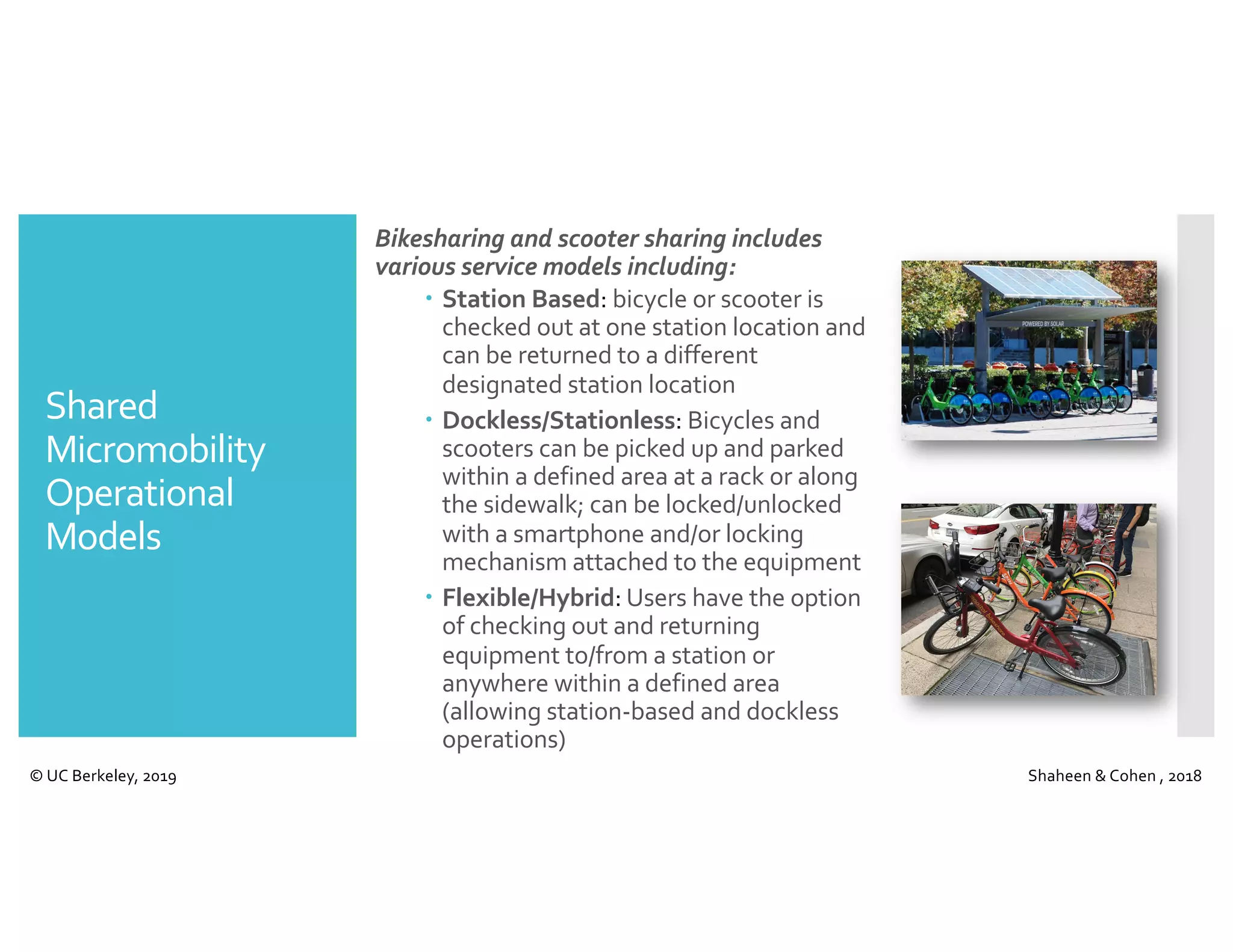 Shared Mobility and Micromobility Today | PDF