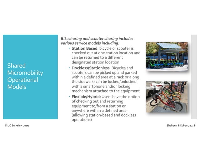 Shared Mobility and Micromobility Today | PDF