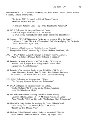 DR OLGA LAZIN CV- resumedrlazinfeb19 | PDF