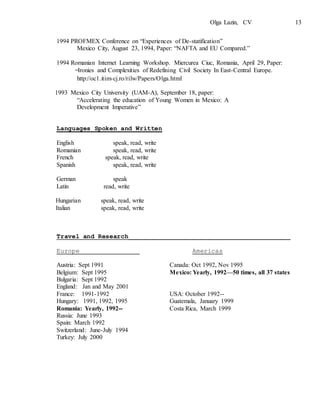 DR OLGA LAZIN CV- resumedrlazinfeb19 | PDF