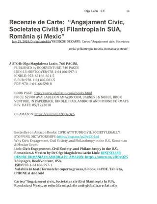 DR OLGA LAZIN CV- resumedrlazinfeb19 | PDF