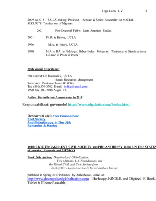 DR OLGA LAZIN CV- resumedrlazinfeb19 | PDF