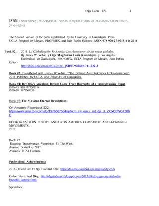 DR OLGA LAZIN CV- resumedrlazinfeb19 | PDF