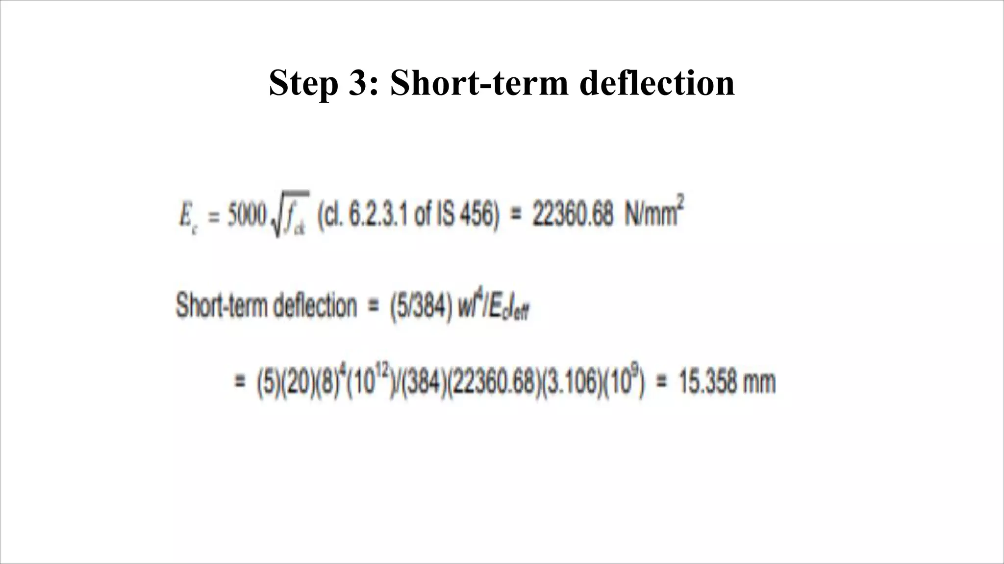 Calulation of deflection and crack width according to is 456 2000 | PDF