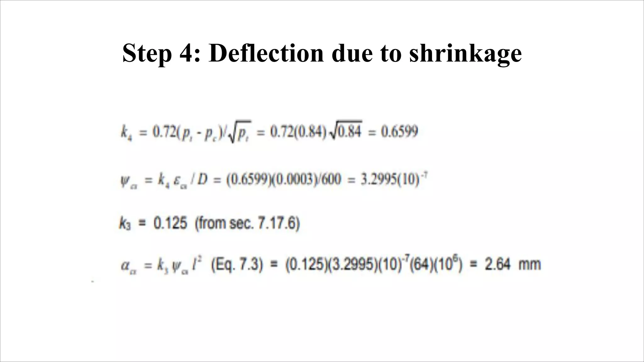 Calulation of deflection and crack width according to is 456 2000 | PDF