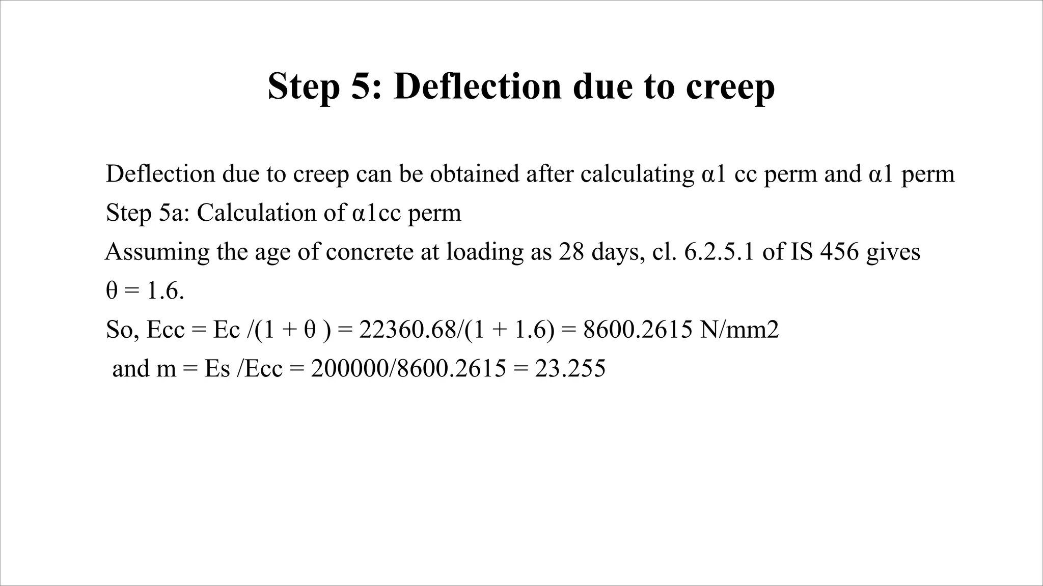 Calulation of deflection and crack width according to is 456 2000 | PDF