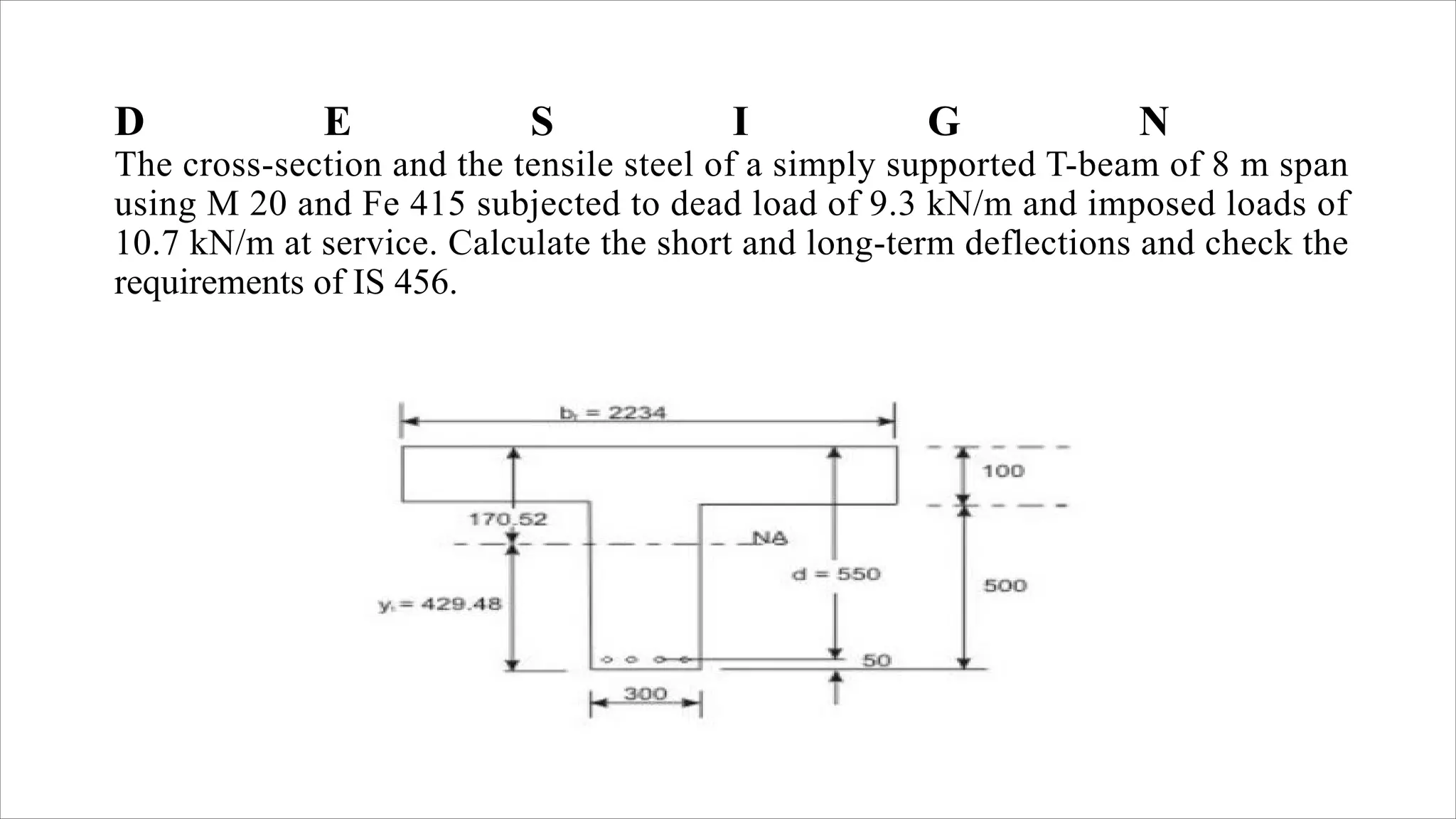 Calulation of deflection and crack width according to is 456 2000 | PDF