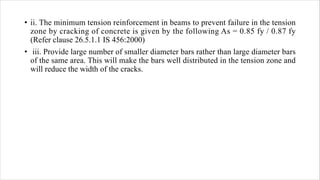 Calulation of deflection and crack width according to is 456 2000 | PDF