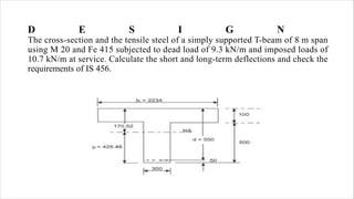 Calulation of deflection and crack width according to is 456 2000 | PDF