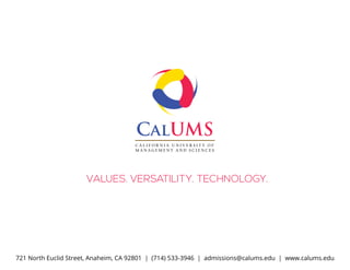 CALUMS - Computer Information Systems Program | PPT