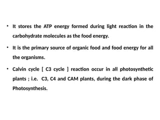Calvin cycle of photosynthesis processes | PPTX