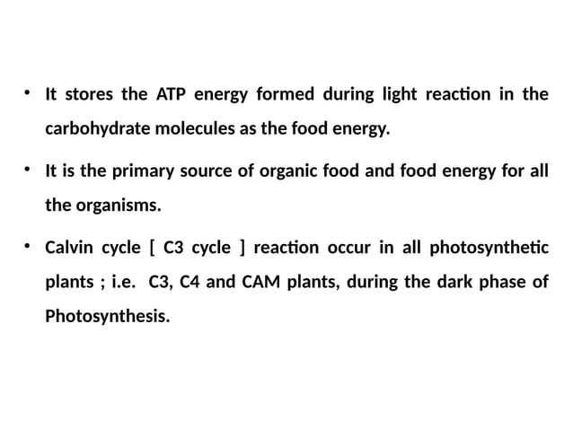 Calvin cycle of photosynthesis processes | PPTX