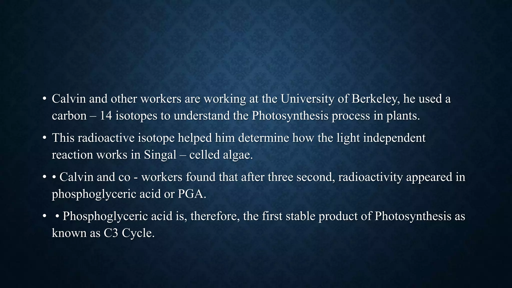 CALVIN CYCLE (C3 - PATHWAY).pptx