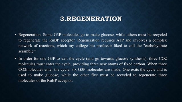 CALVIN CYCLE (C3 - PATHWAY).pptx | Chemistry | Science