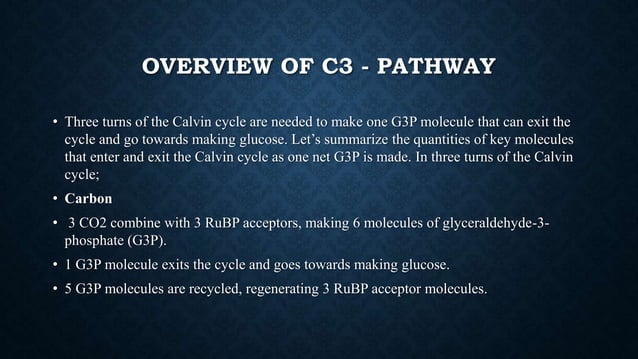 CALVIN CYCLE (C3 - PATHWAY).pptx | Chemistry | Science