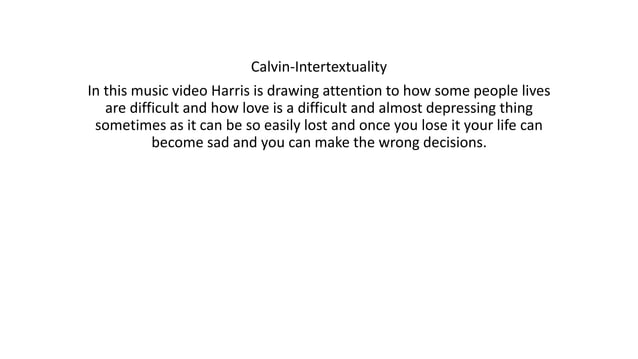 Calvin harris sweet nothing | PPTX