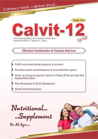 Calvit 12 syrup | Marc Laboratories ltd | PDF