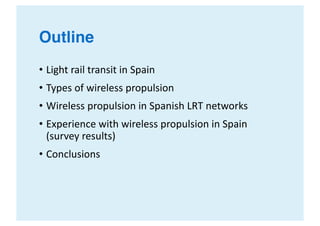 Wireless LRT in Spain - Calvo and Nash - TRB 2018 | PPT | Free Download