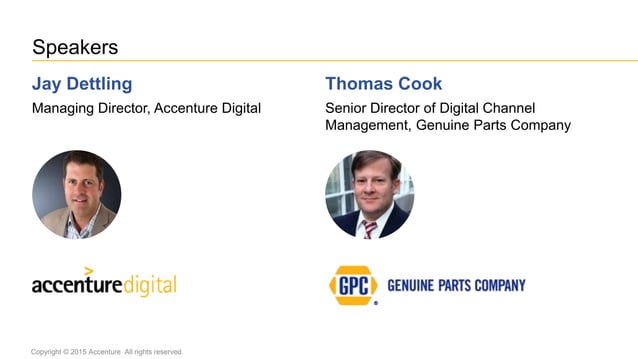 Accenture & Genuine Parts: Jay Dettling and Thomas Cook | PPT